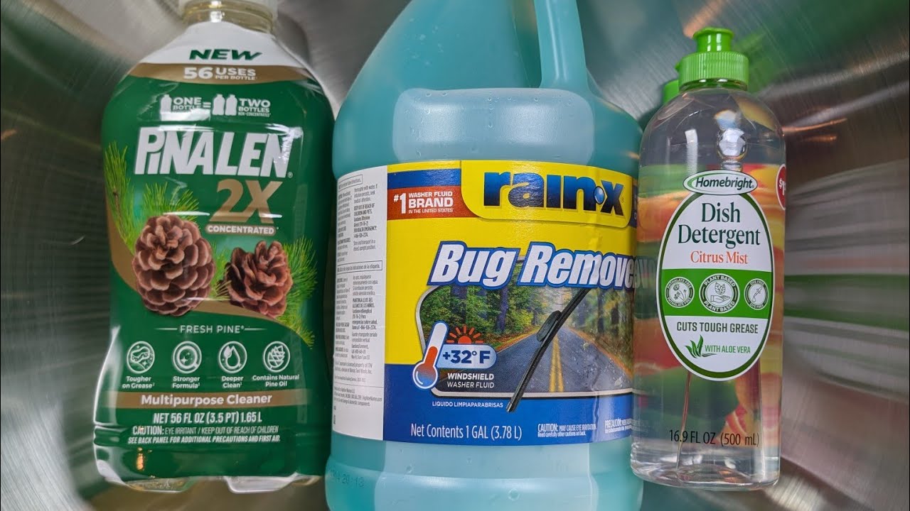 Rain-X Bug remover, Pinalen, and Clear Dish Soap: No Suds to SUDS ...