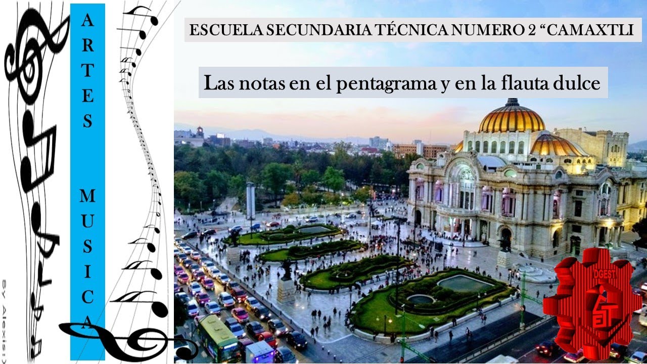 LAS NOTAS MUSICALES EN EL PENTAGRAMA Y EN LA FLAUTA DULCE - YouTube
