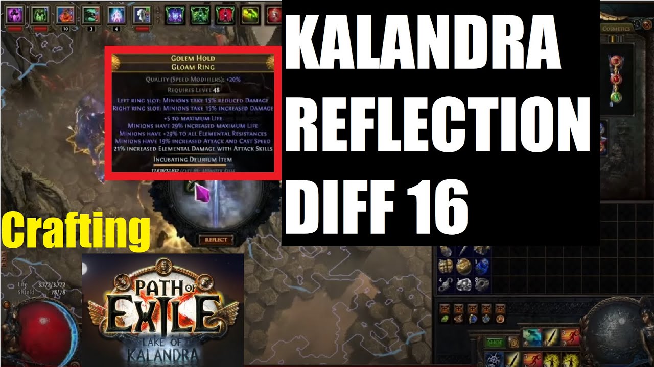 [PoE 3.19] Reflecting Insane Minion Gloam Ring in Diff 16 Kalandra ...