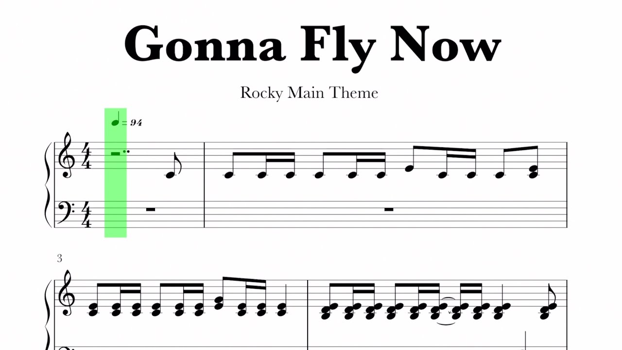 Bill Conti - Gonna Fly Now Main Theme From Rocky Sheet Music - YouTube