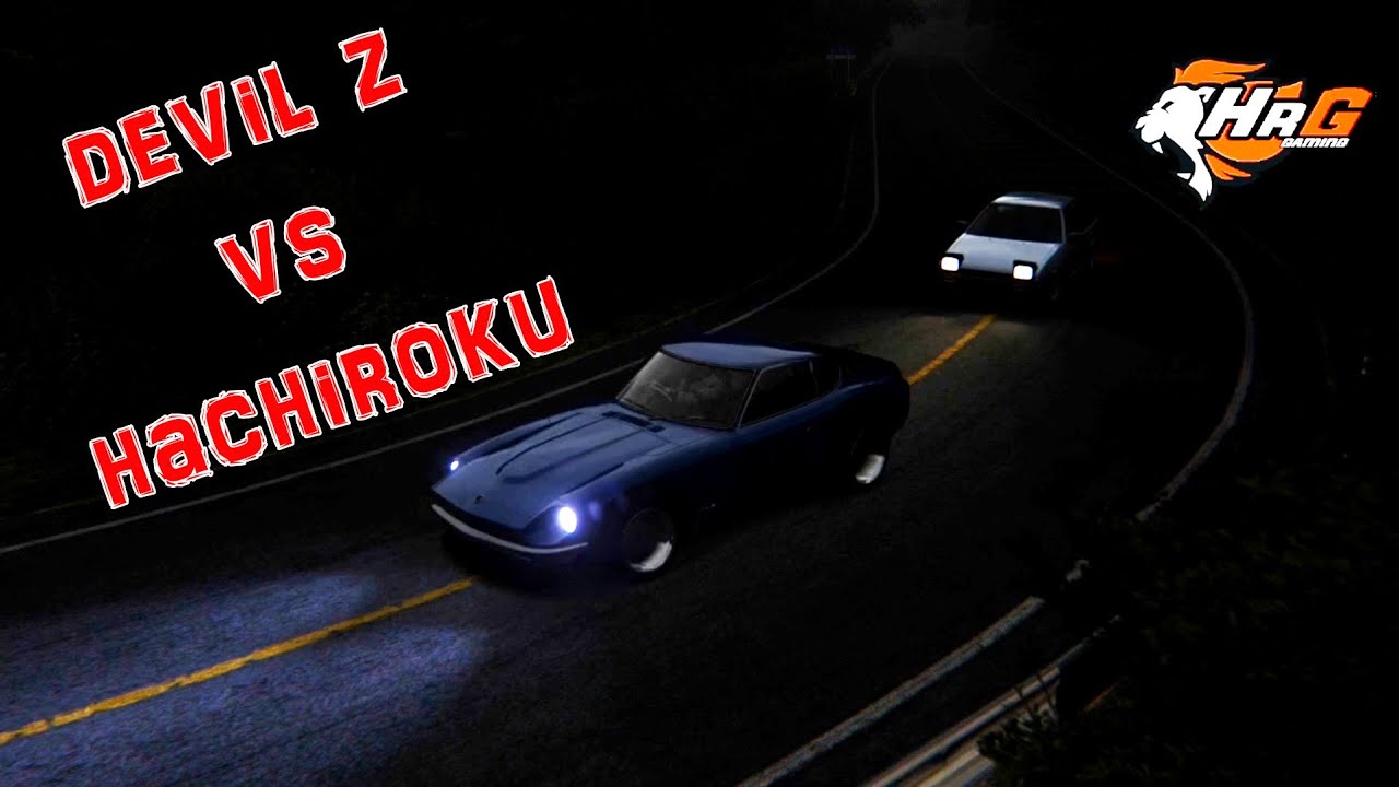 Dawn battle!! Devil Z vs Hachiroku on Mt Akina (Assetto Corsa) - YouTube