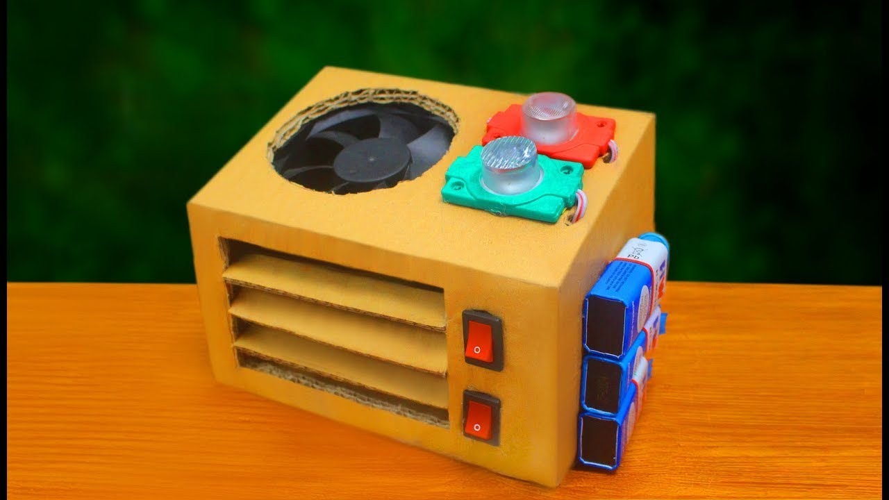 How To Make Mini Cooler From Cardboard | Cooler kaise banaye - YouTube