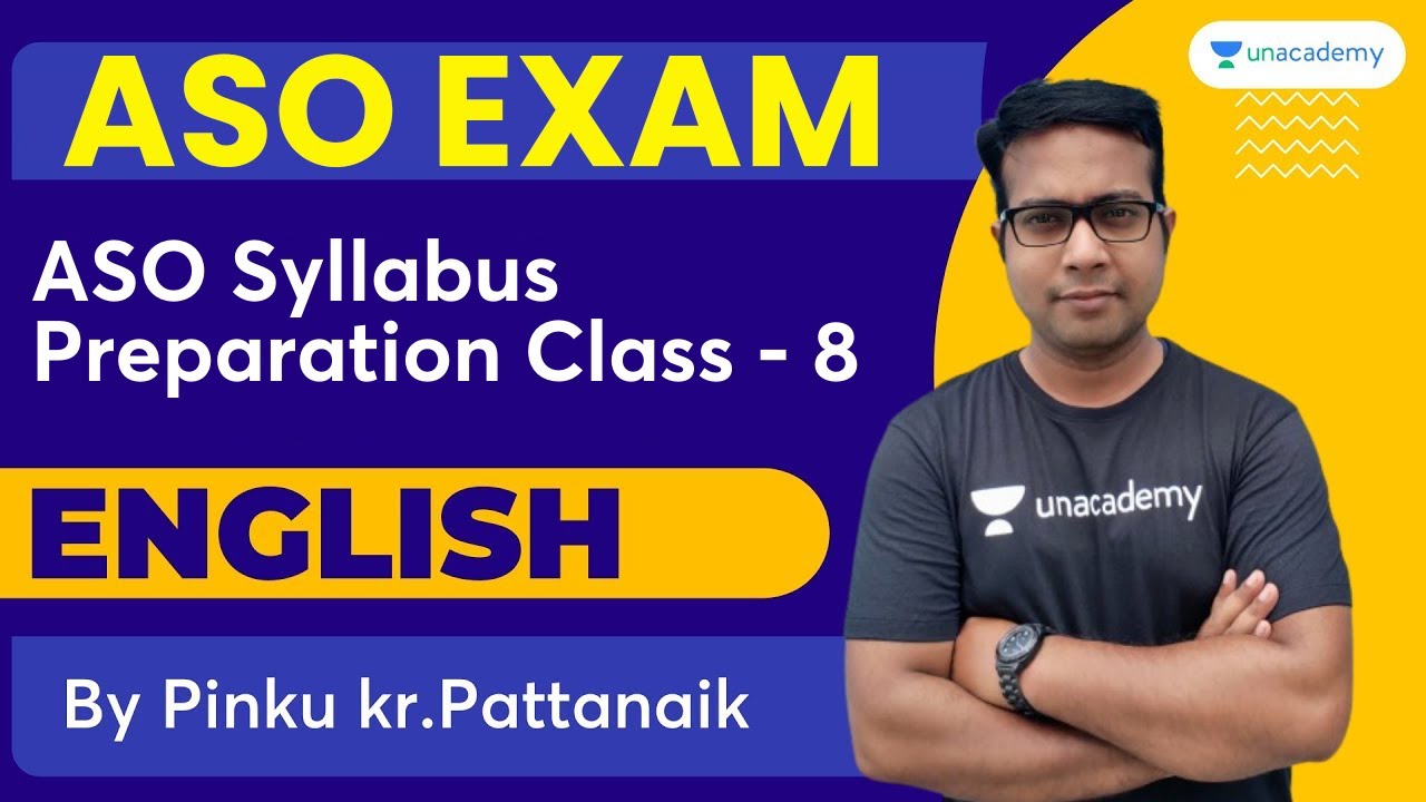 ASO Syllabus Preparation Class - 8 | English | Pinku Kumar Pattanaik ...