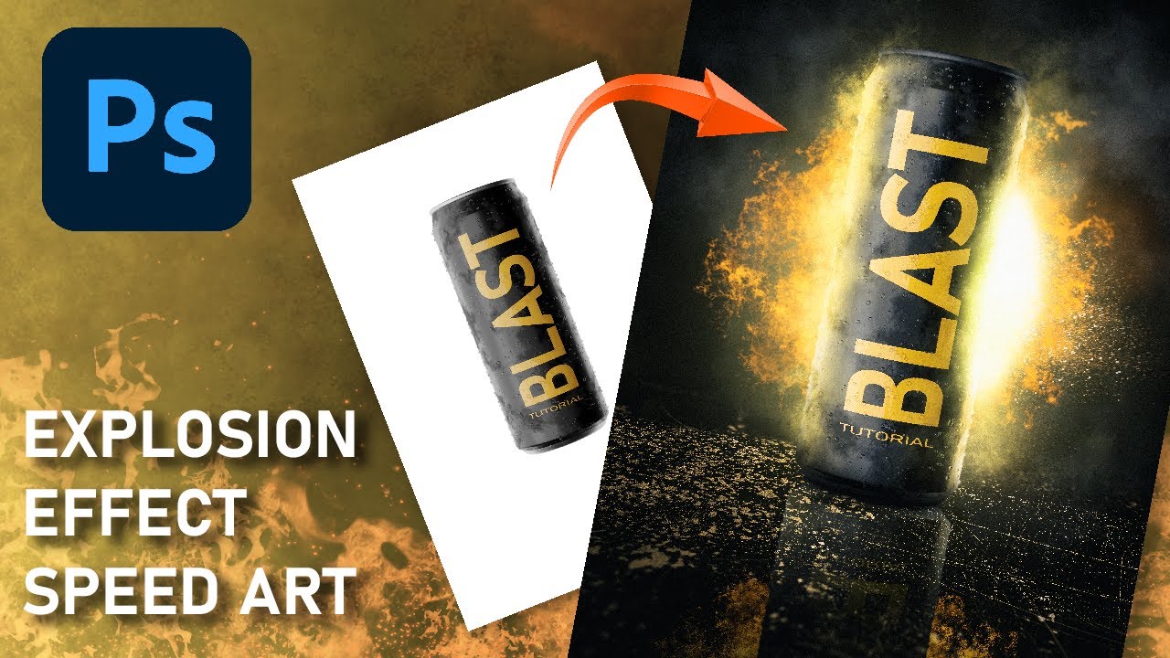 Photoshop | Product Advertising Poster Design | Fire Explosion Effect ...