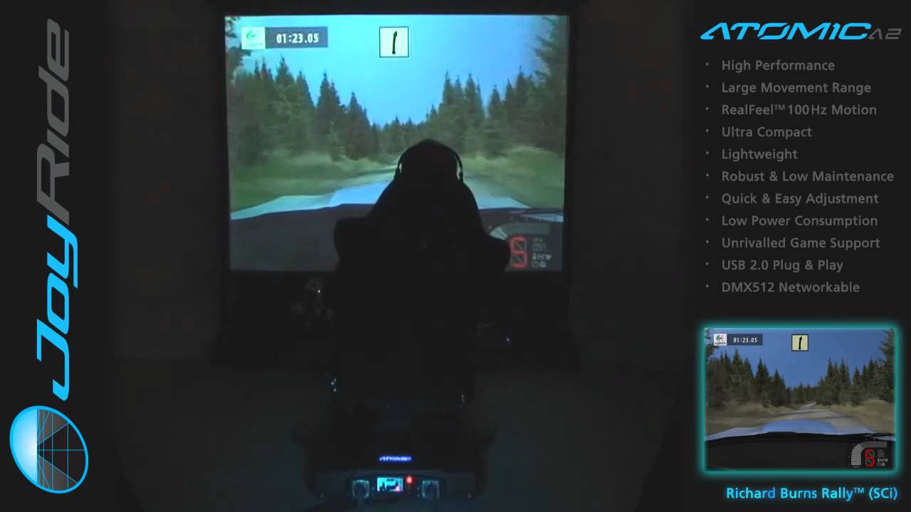 Richard Burns Rally - JoyRide Atomic A2 Motion Simulator (HD) - YouTube