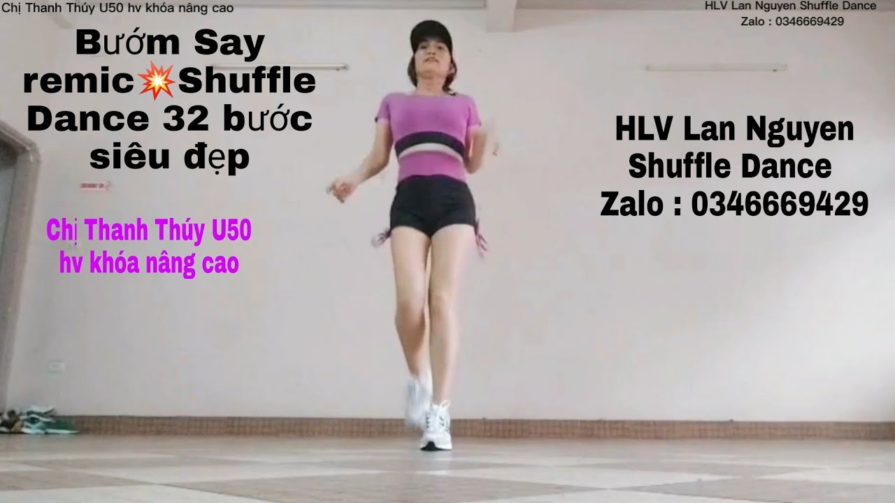 Bướm Say Remic Shuffle Dance 32 bước💥Chị Thanh Thúy U50 hv lớp nâng cao ...