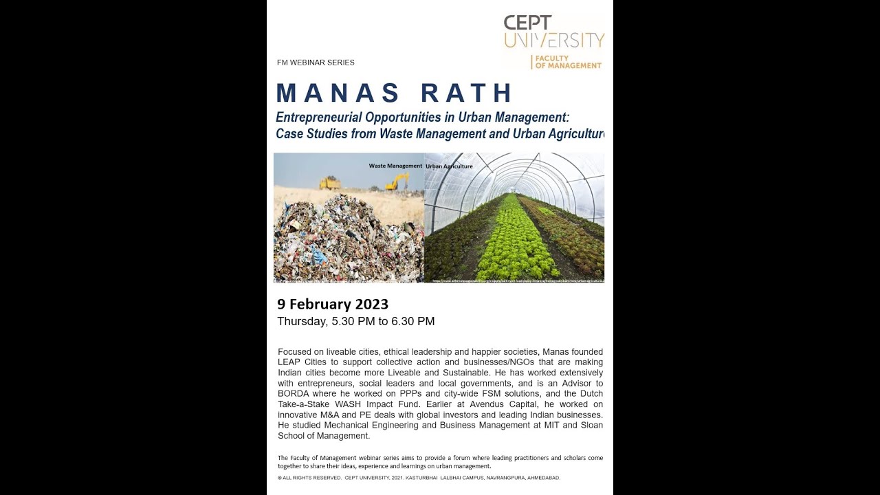 FM webinar by Mr. Manas Rath, Founder Leap Cities - YouTube