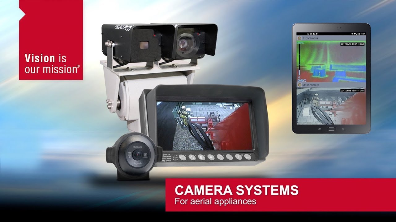 Orlaco Camera systems for Aerial appliances / Fire trucks - YouTube