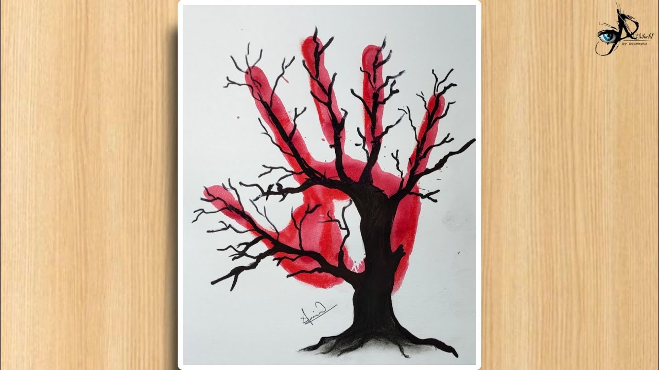 How to draw -In the absence of trees,human life and nature are out of ...