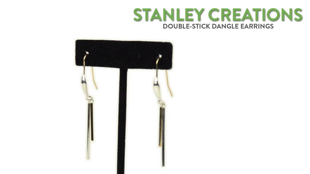 Stanley Creations Double-Stick Dangle Earrings - 14K Gold,Sterling ...