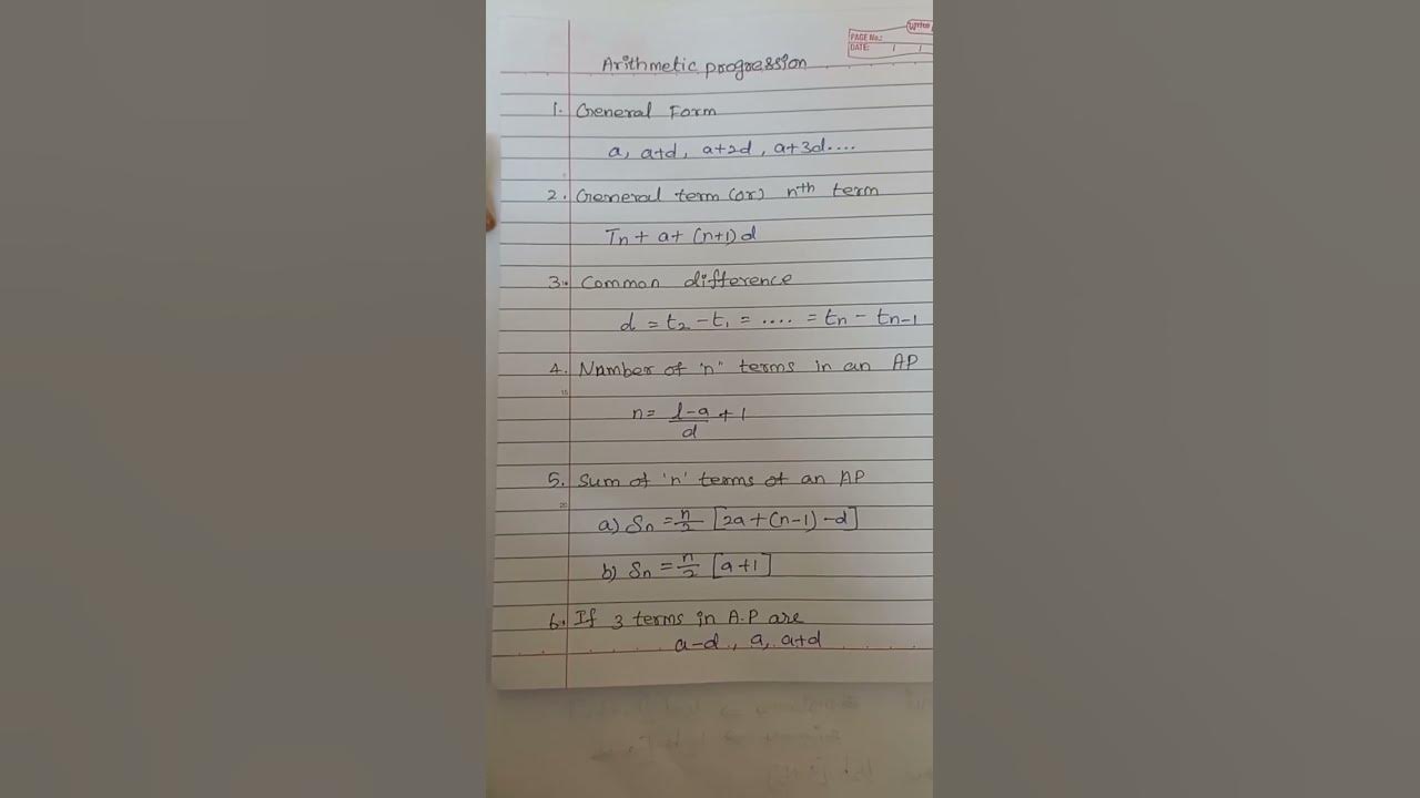 10th std Arithmetic Progression - YouTube