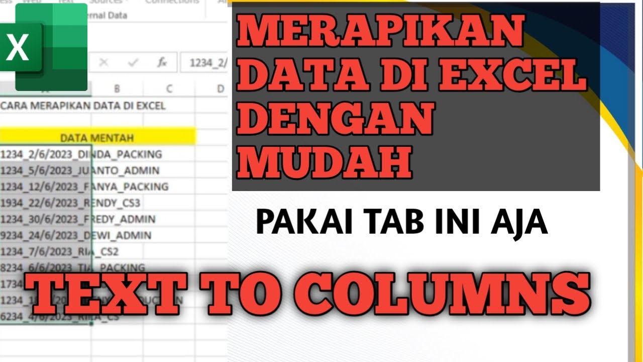 Wajib Nonton sampai Selesai Bagi Pemula..!! Merapikan Data Text dengan ...