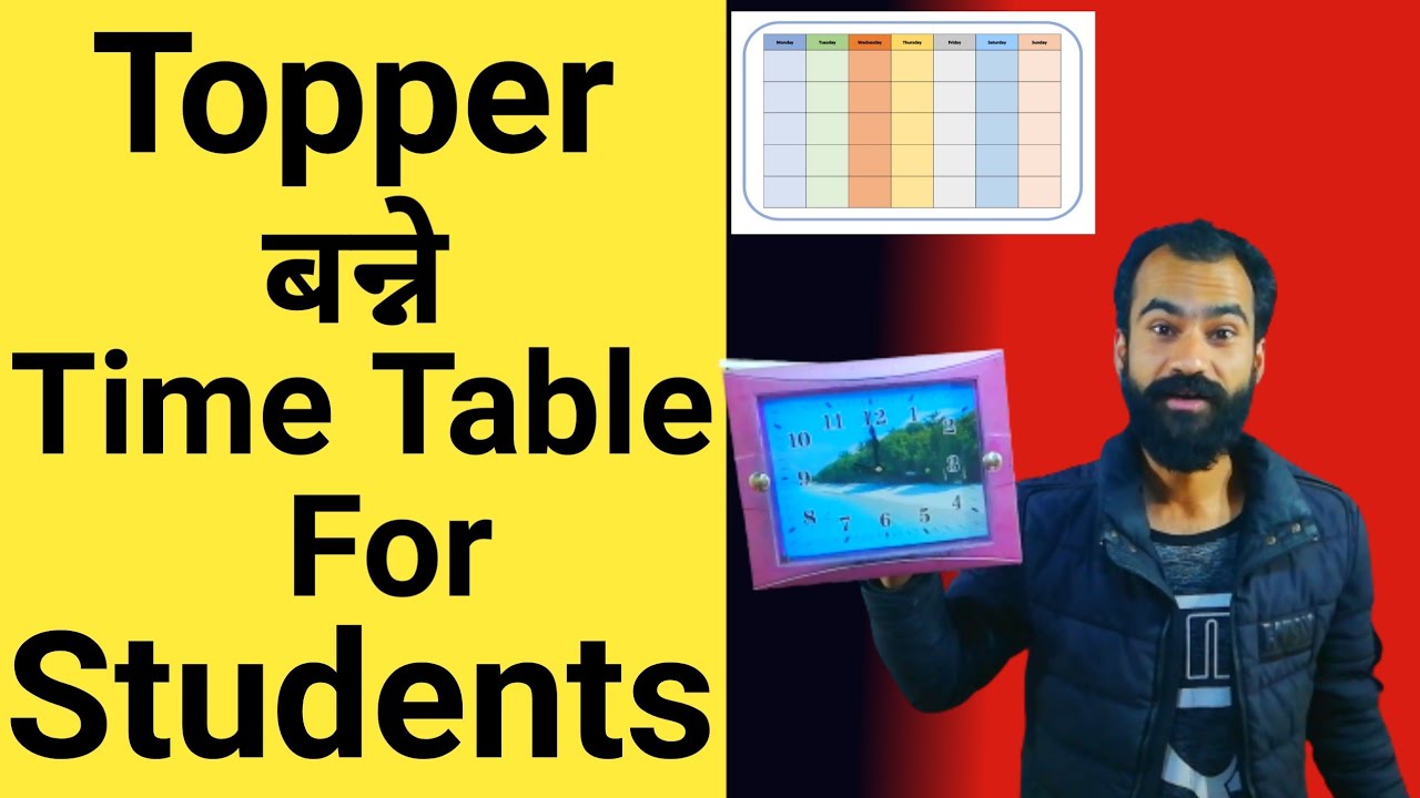 Topper बन्ने Time Table for Students in Nepali Study Motivation ...