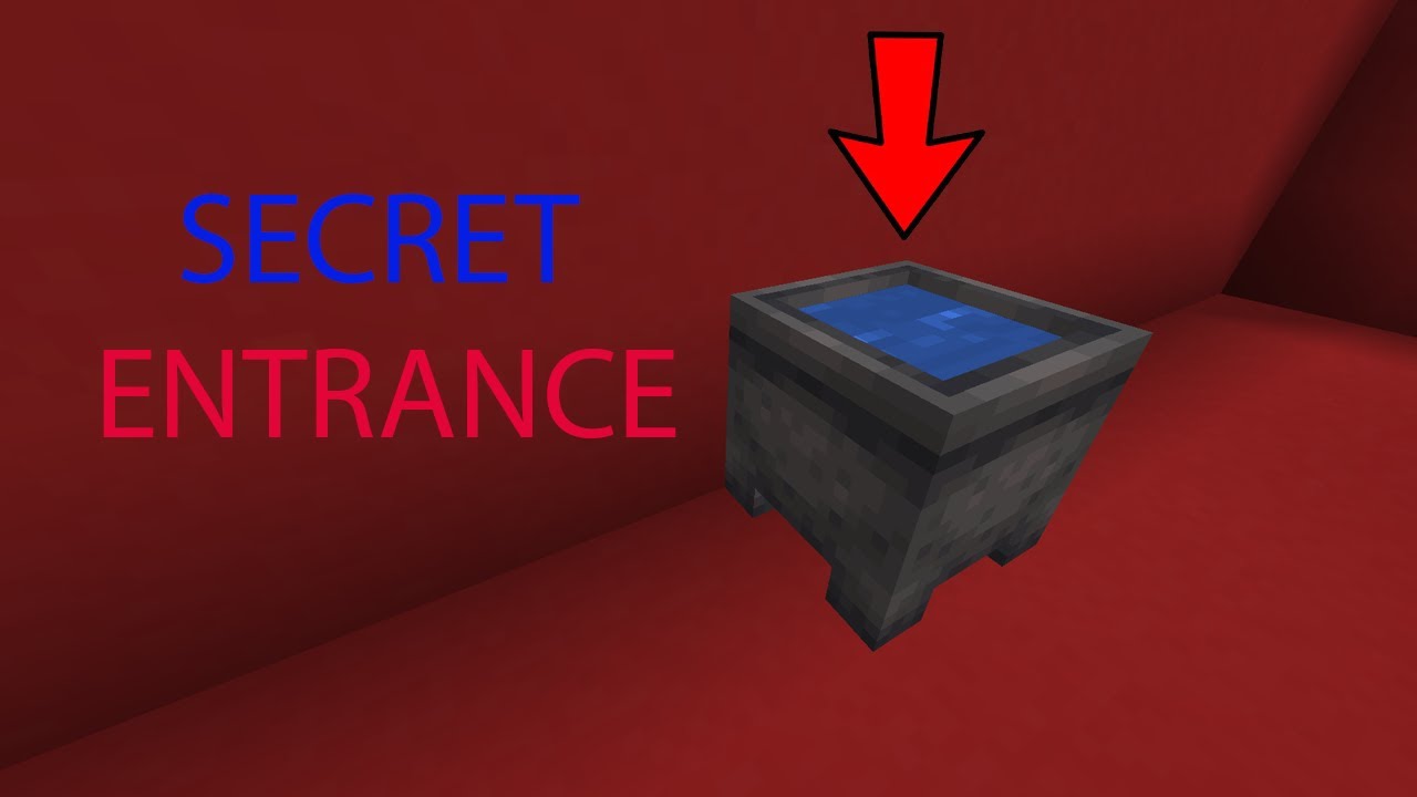 cauldron secret entrance minecraft - YouTube