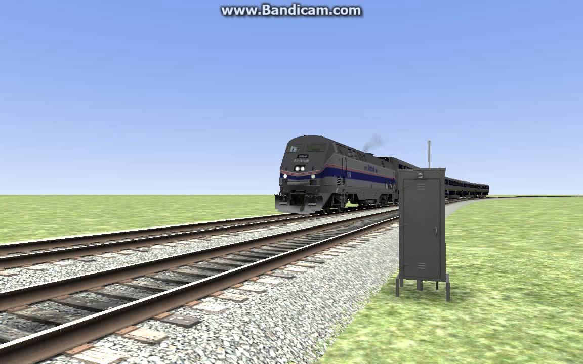 (TS2013) Amtrak 184 meets a BNSF local at idle - YouTube