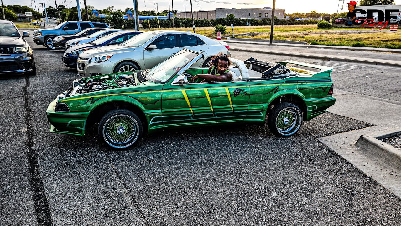 Honda Prelude Convertible on Daytons with AirRide - YouTube