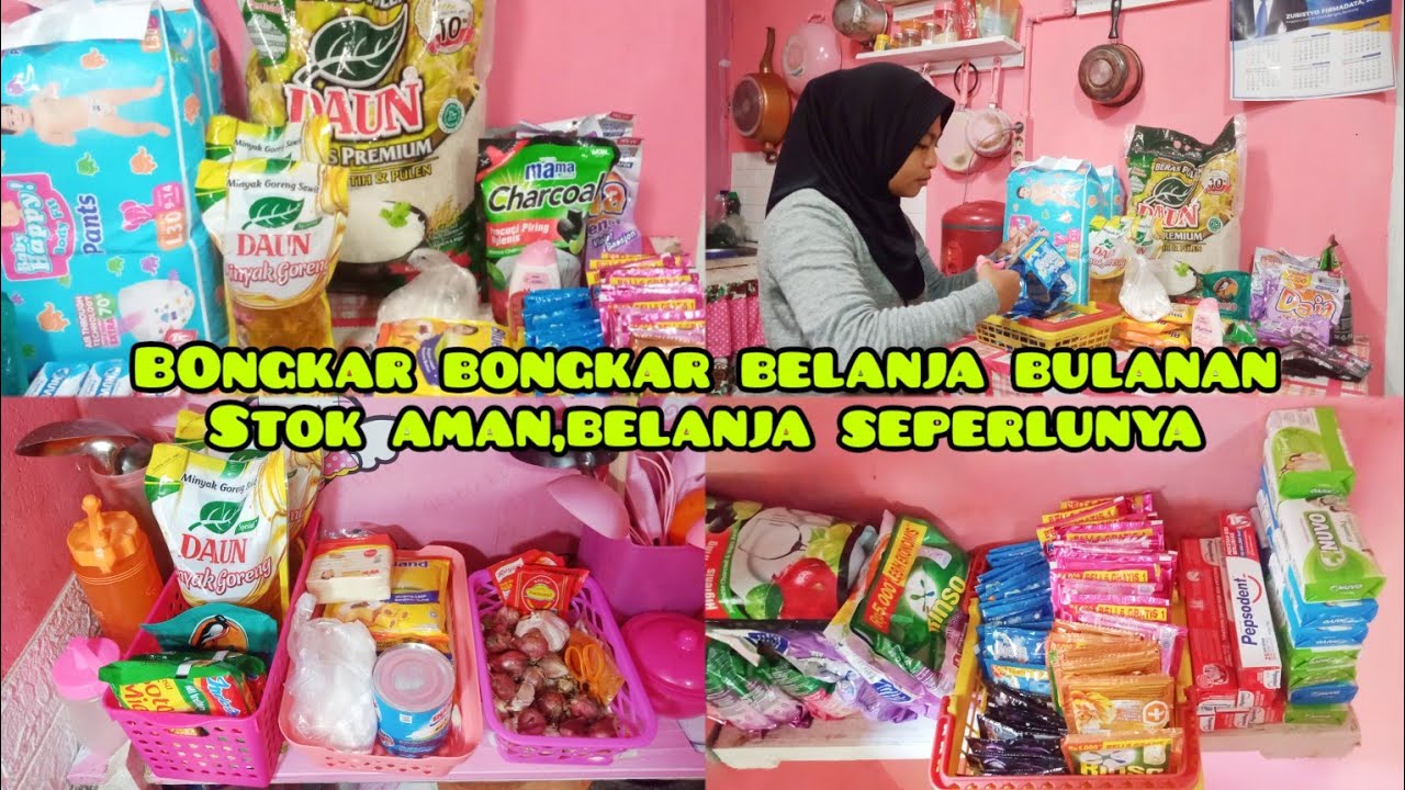 bongkar belanja bulanan diakhir bulan maret | lanjut susun rapi ...