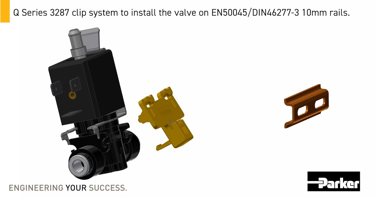 How the Q Series Solenoid Valve DIN Rail Clip System Works - YouTube