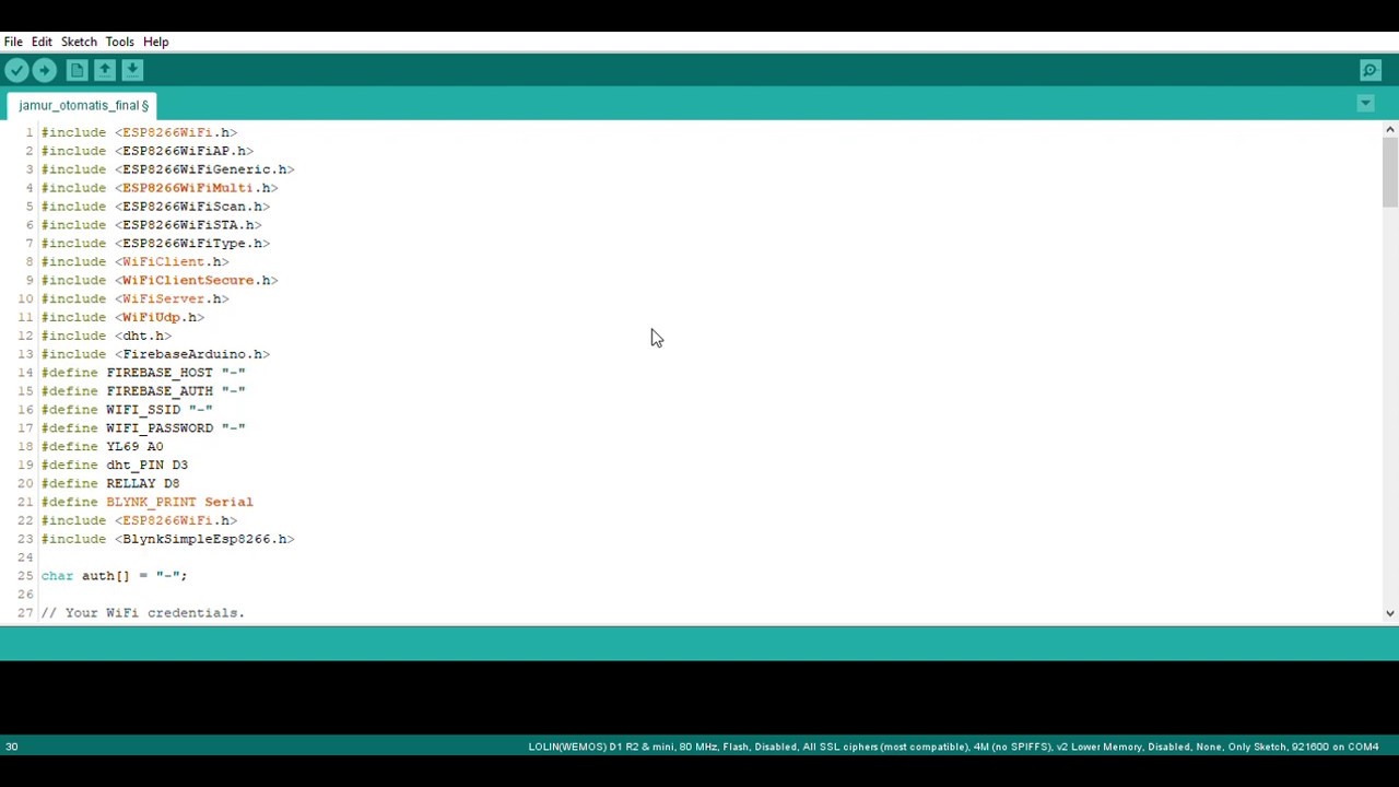 Arduino code IoT Project Jar Automatic Mushroom Urban Farming based ...