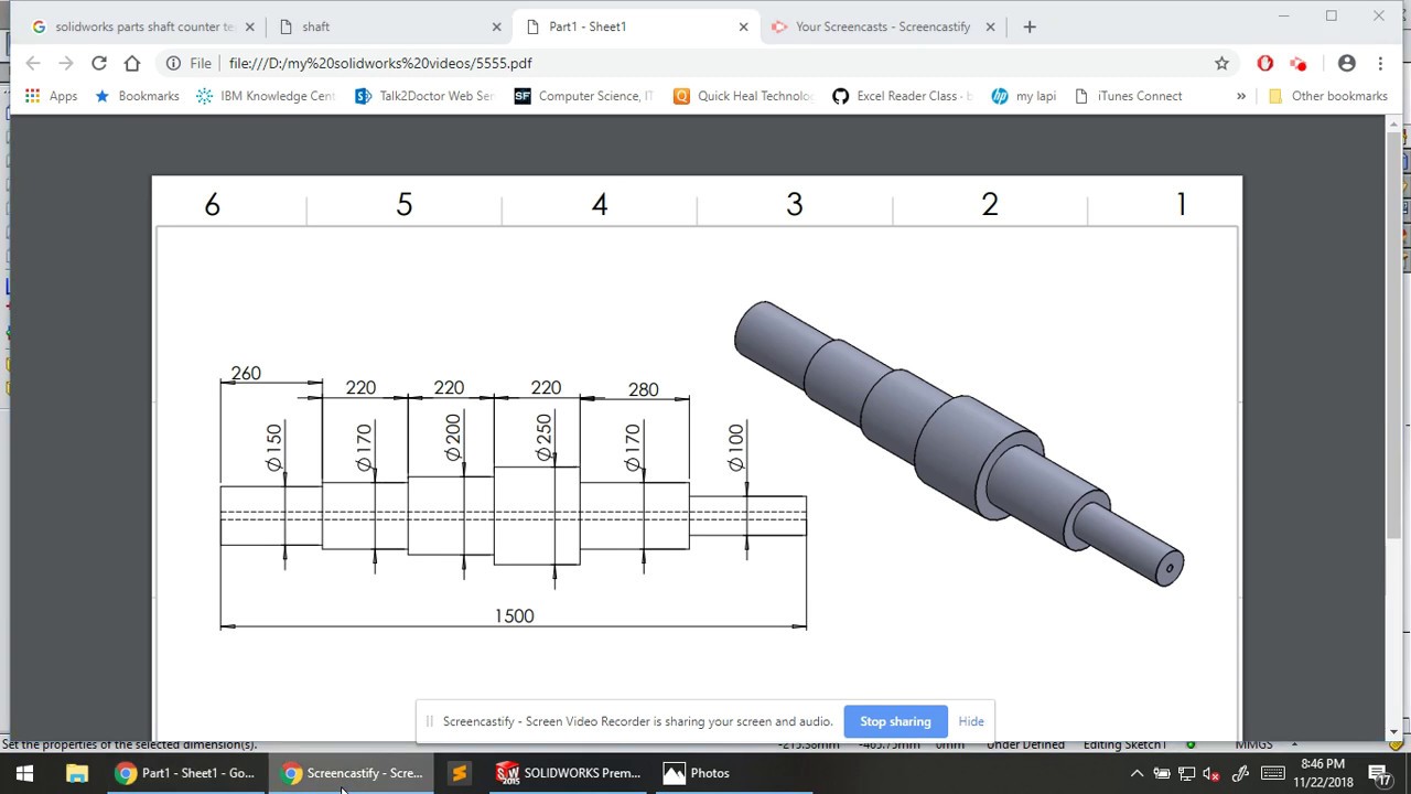 COUNTERSHAFT IN SOLIDWORKS - YouTube