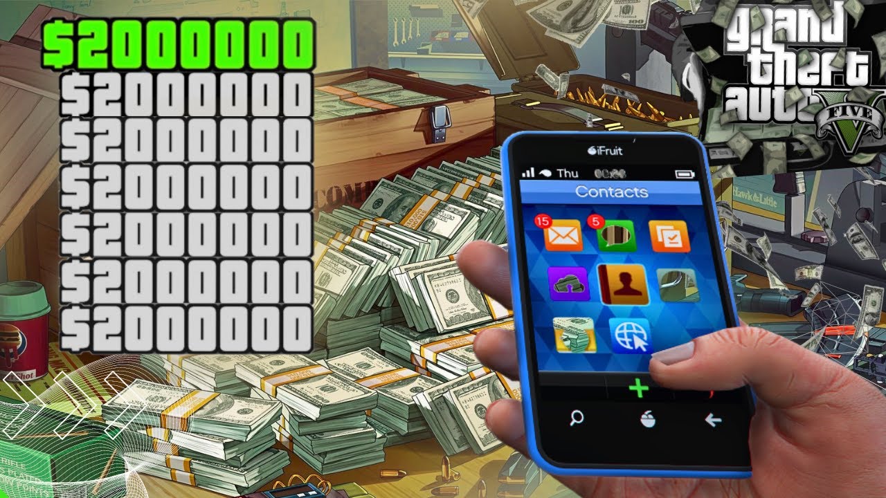 GTA 5 MONEY PHONE CHEATS & GLITCHES!! 2023 (guns, money, explosions ...