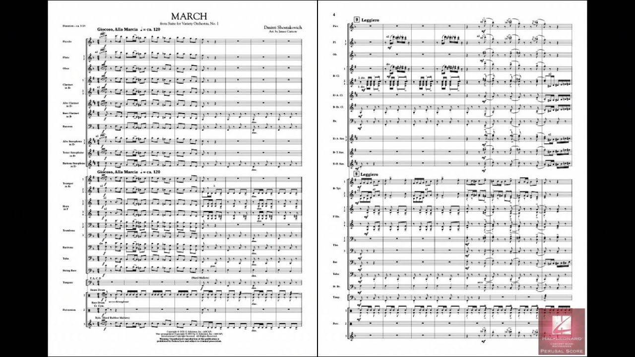 March from Suite for Variety Orchestra, No. 1 by Shostakovich/arr ...
