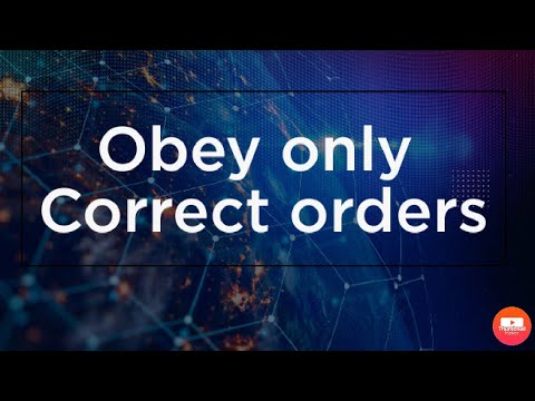 Obey only correct orders - YouTube