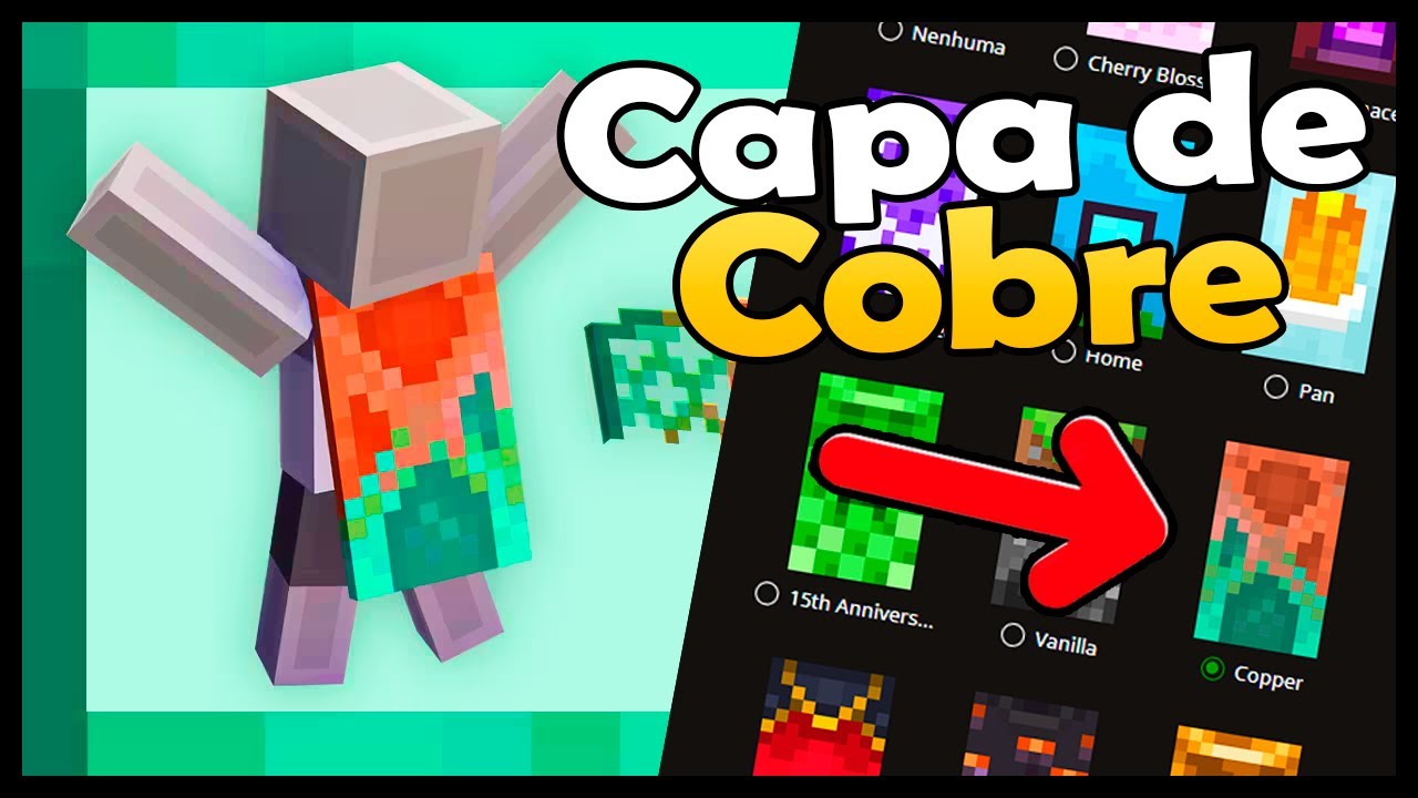 CAPA DE COBRE DISPONÍVEL NA JAVA EDITION! VEJA COMO RESGATAR! - YouTube