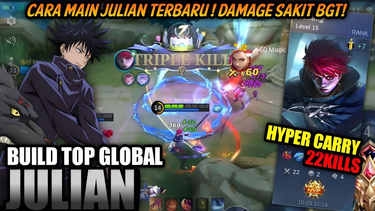 22 KILL JULIAN! Tutorial Cara Main Julian Terbaru 2023 | Gameplay Top ...