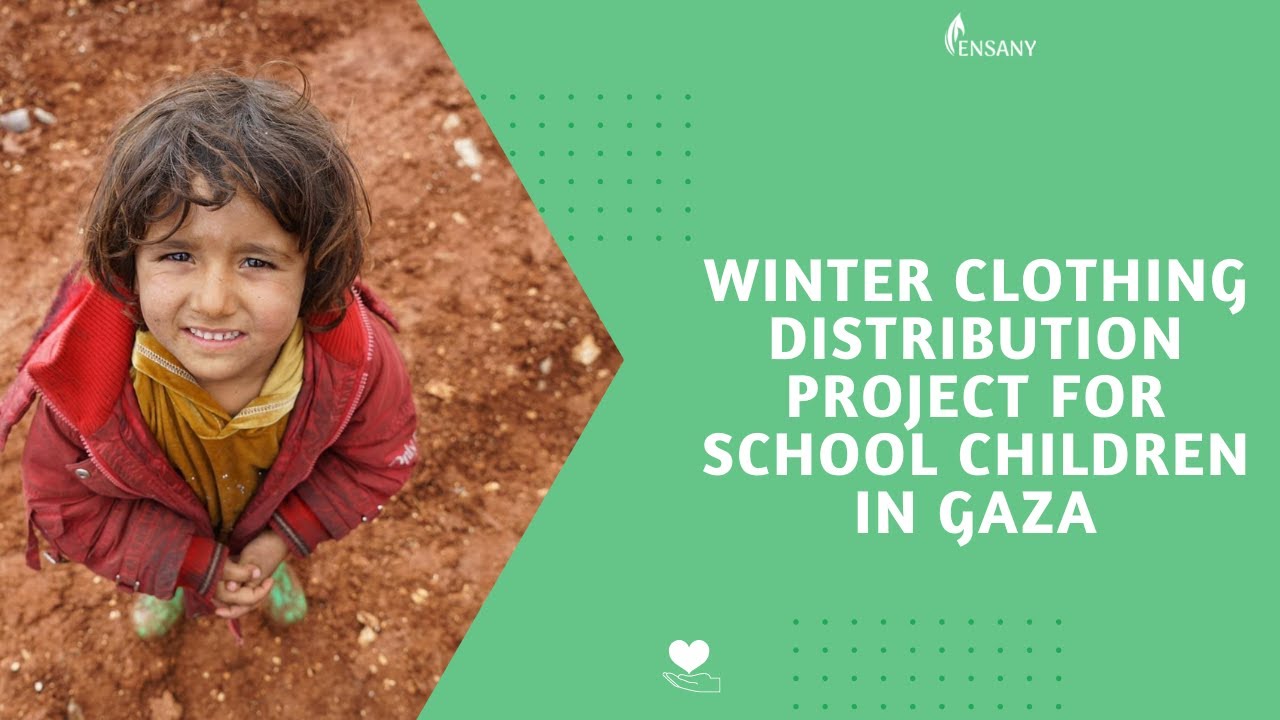Winter clothing distribution project for school children in Gaza - YouTube