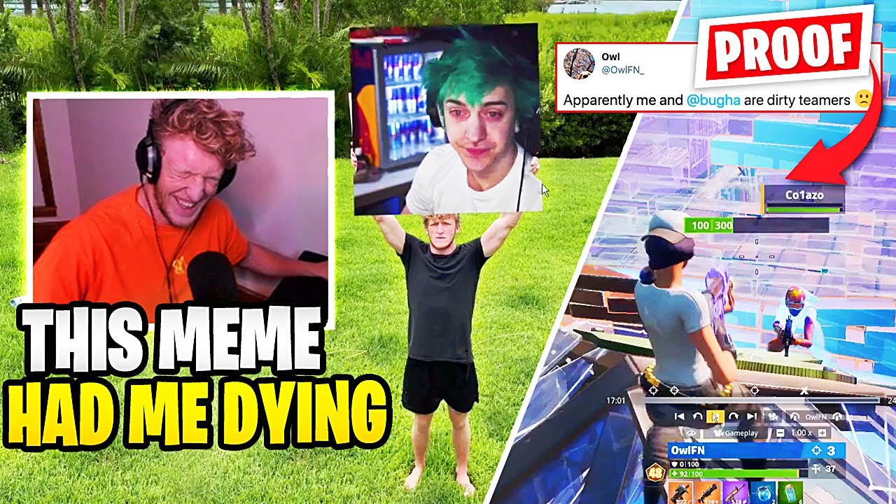 Tfue Reacts to Memes ROASTING Ninja, Shroud & Corinna Kopf | Bugha ...