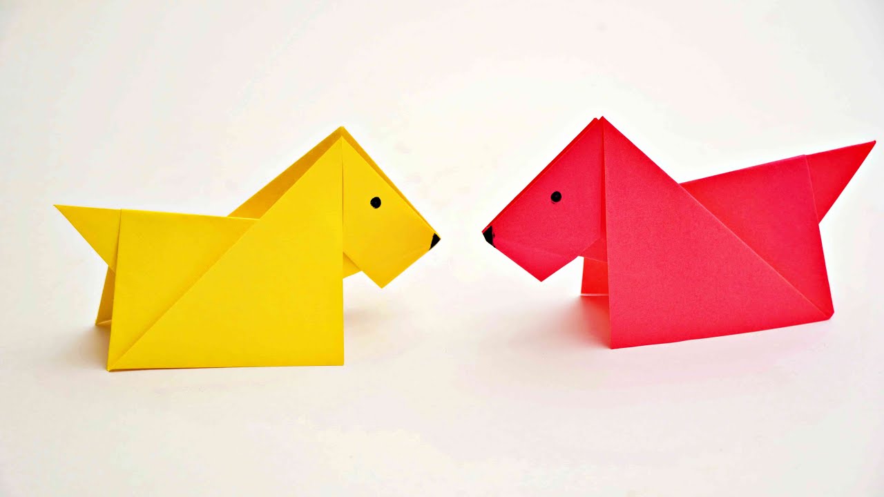 Origami DOG/ How to Make Paper Dog / DIY paper crafts / MS Art and ...