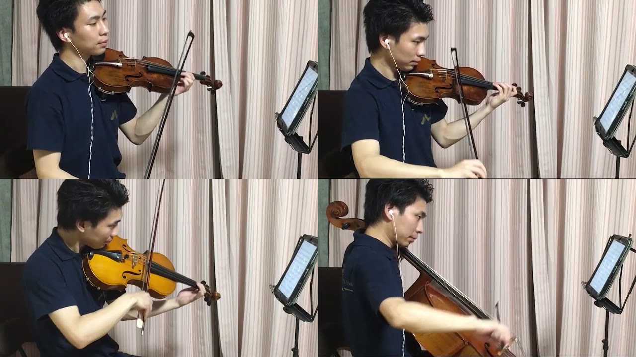 独り弦楽四重奏「マドリガル Madrigale」シモネッティ Simonetti - YouTube