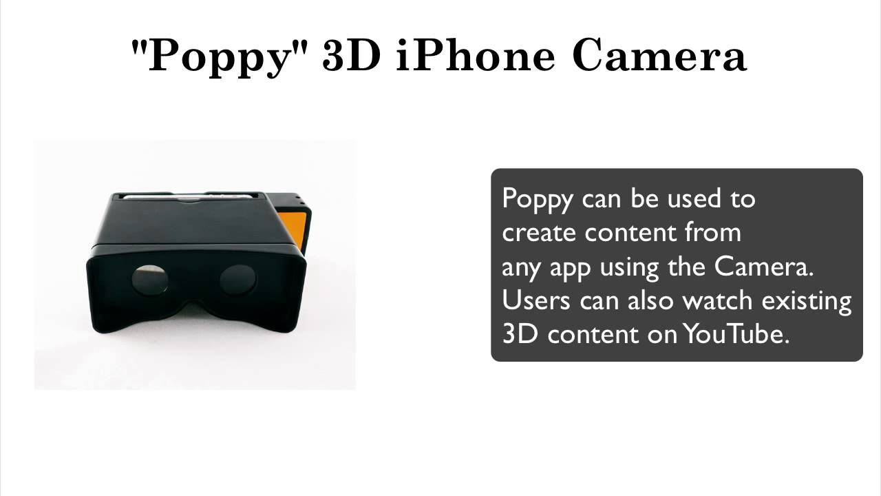3D iPhone Camera "Poppy" - INSIGHT - YouTube