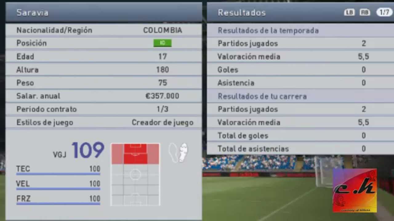 como aumentar las habilidades en pro evolution soccer 2015 - YouTube