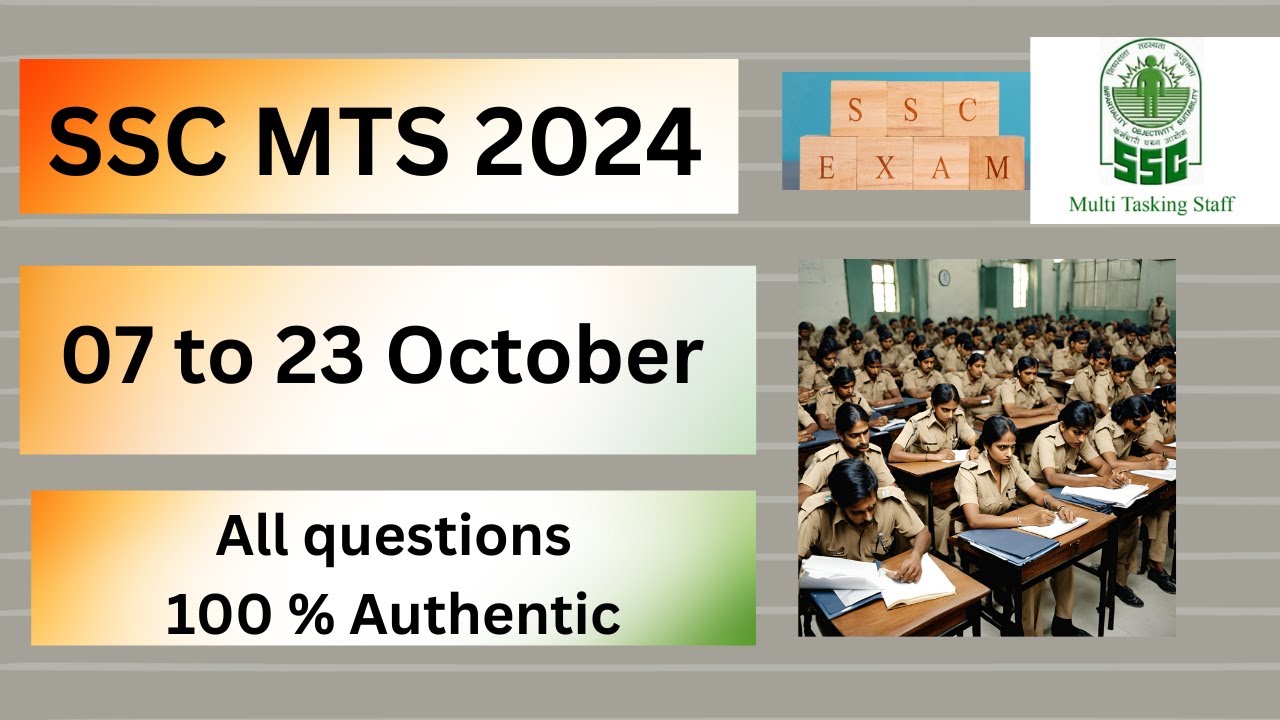 SSC MTS All Questions from 7 October to 23 October analysis | SSC MTS ...