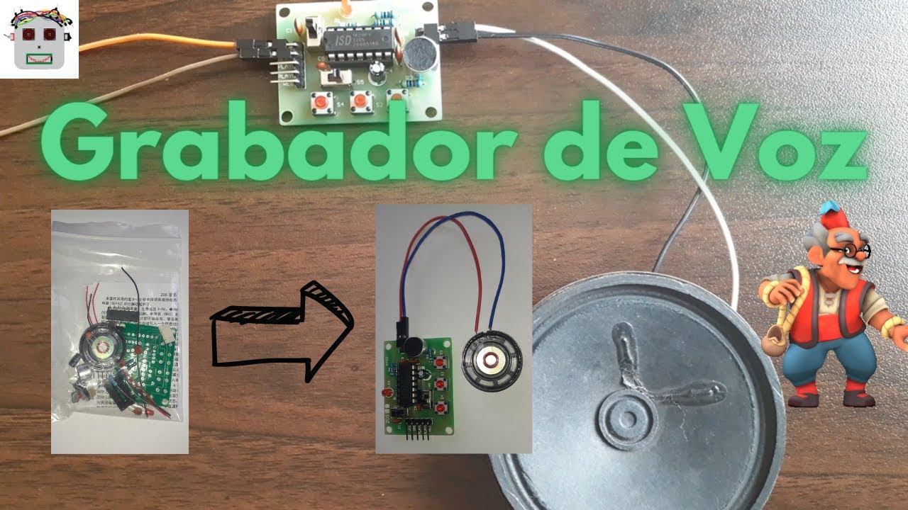 Kit Grabador de voz ISD1820 para soldar - DIY - YouTube