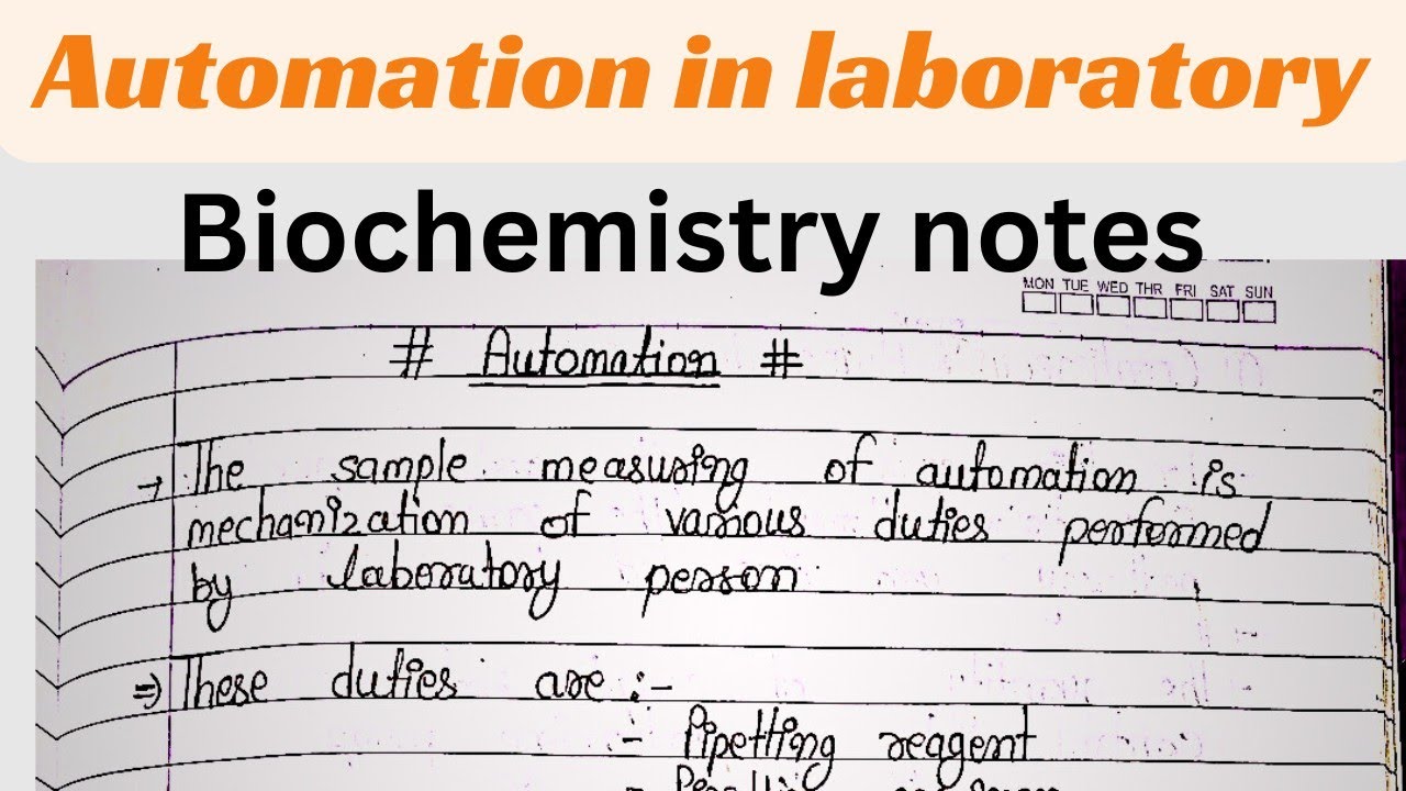 biochemistry automation notes | dmlt second year biochemistry notes ...