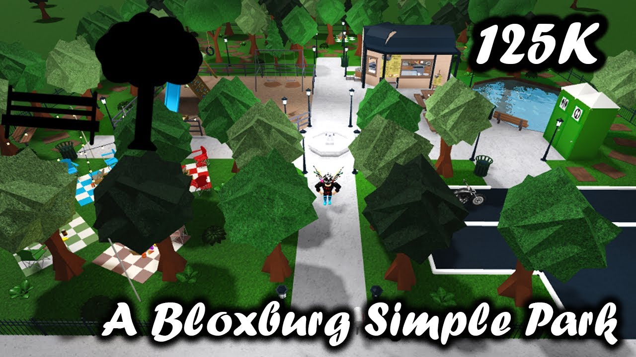 Roblox Bloxburg Simple Park 125K - YouTube