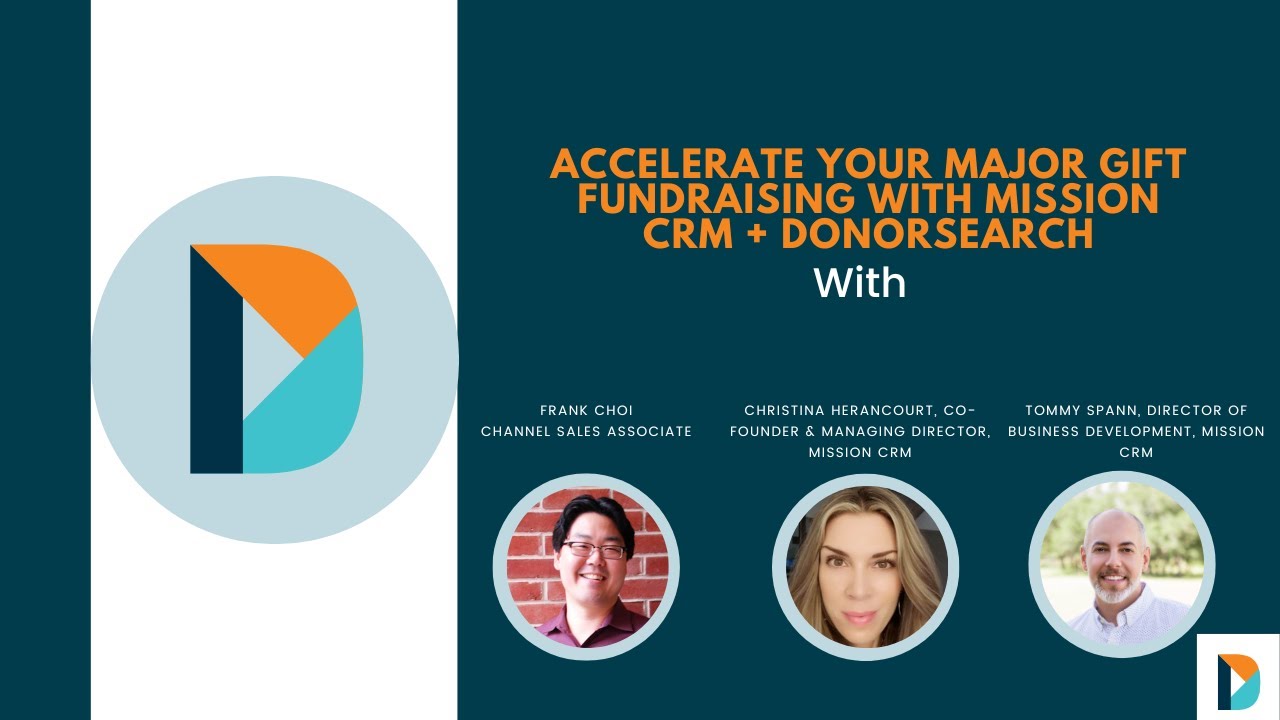 Accelerate your Major Gift Fundraising with MISSION CRM + DonorSearch ...