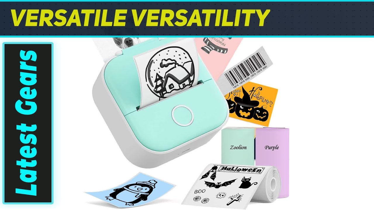T02 Mini Inkless Printer: The Ultimate Portable Sticker & Label Maker ...