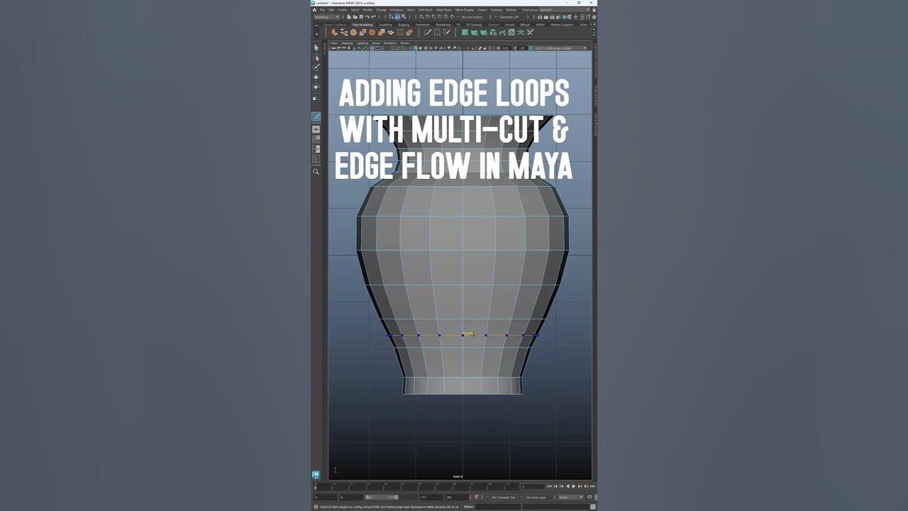 How to Add Edge Loops with Edge Flow Using Multi-Cut Tool in Maya | Malayalam - YouTube