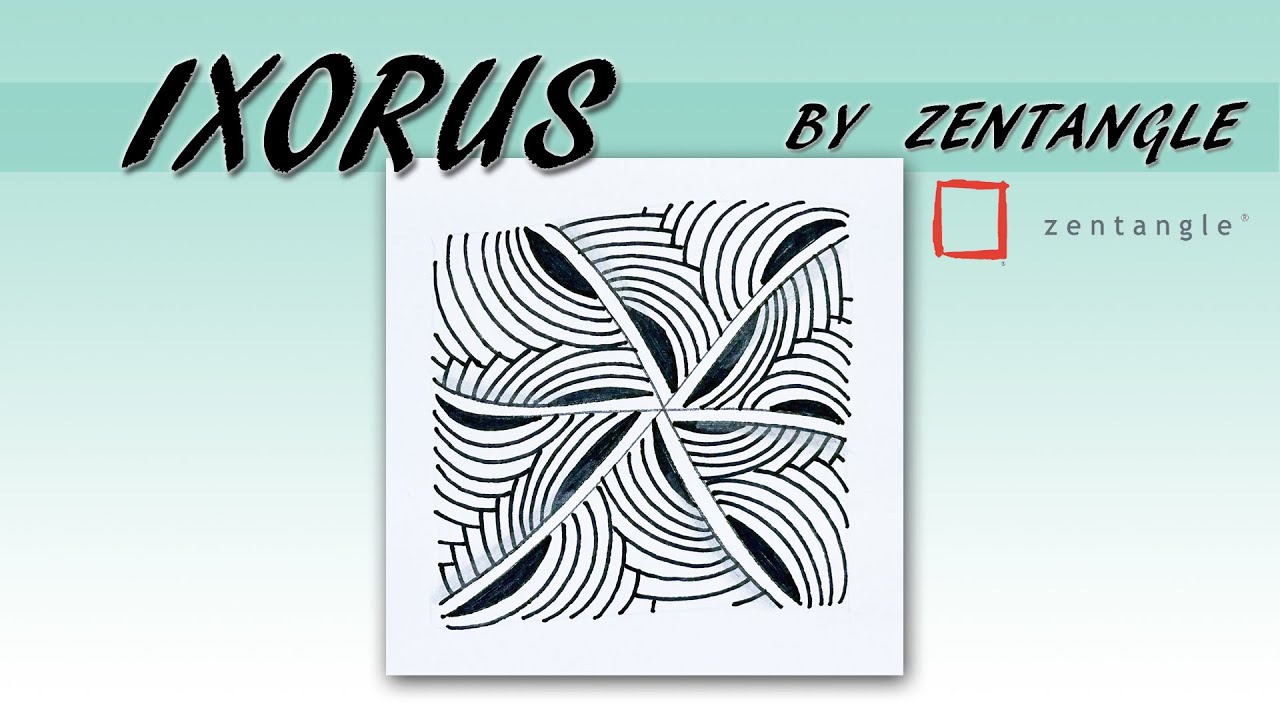 如何畫官方圖樣How to draw the Zentangle® Pattern IXORUS艾索羅絲 - YouTube