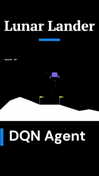 DQN Lunar Lander Reinforcement Learning #machinelearning #reinforcementlearning #ai #python ...