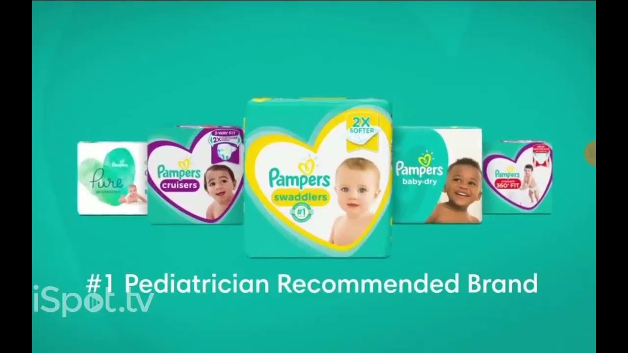 Pampers AD COMMERCIAL #1 Recommended Brand "Keeps Skin Dryer and ...