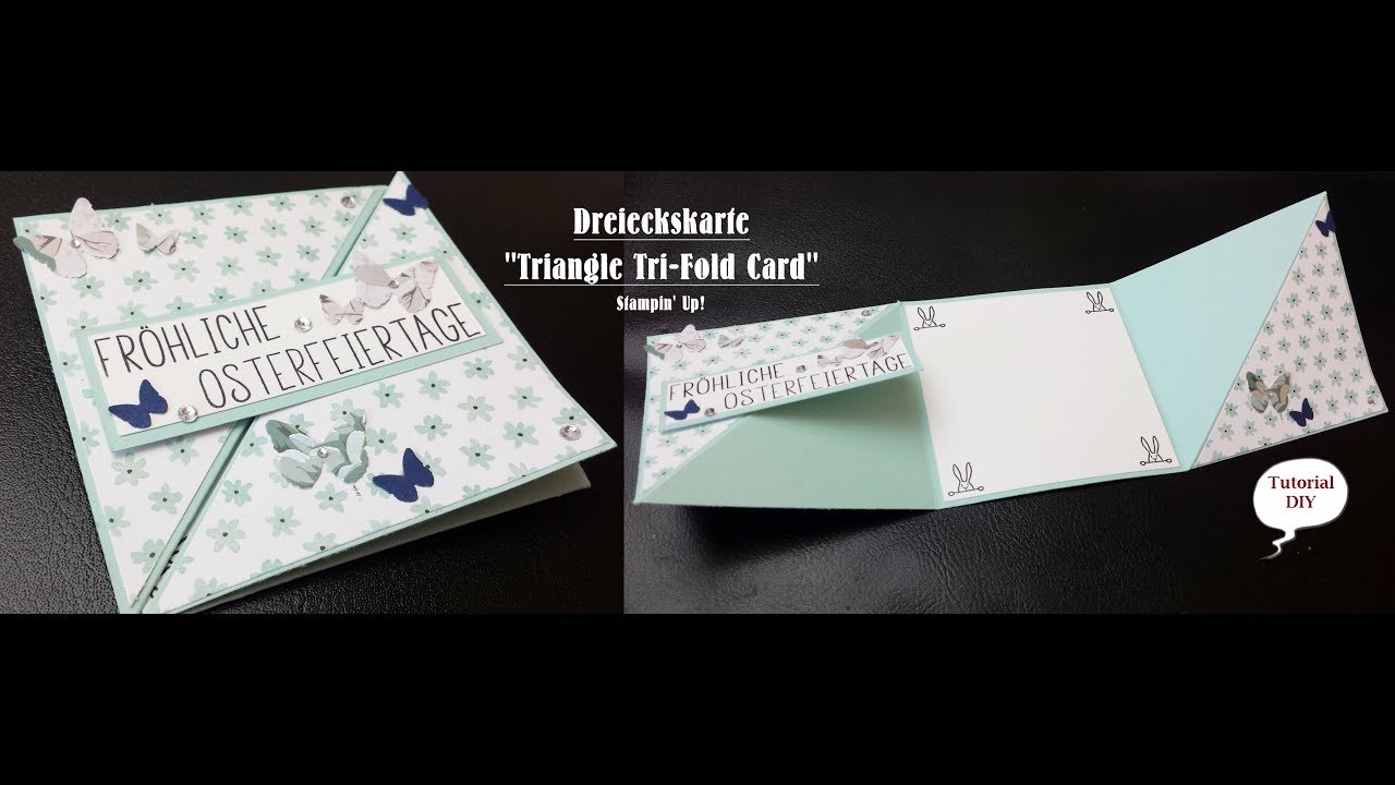 Dreieckskarte | Triangle "Tri-Fold Card" | Stampin' Up! | Tutorial | DIY - YouTube