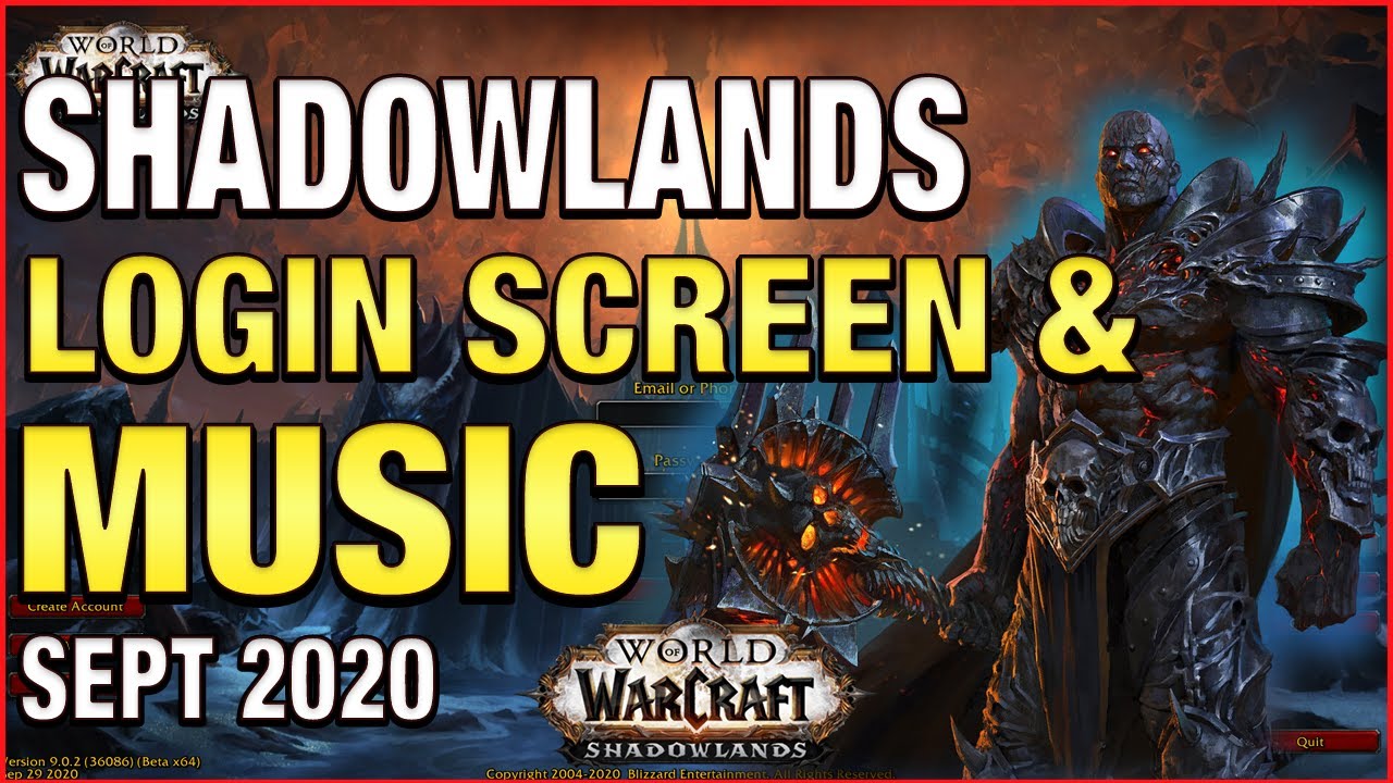 Real Shadowlands Login Screen & Music | September 2020 | World of ...