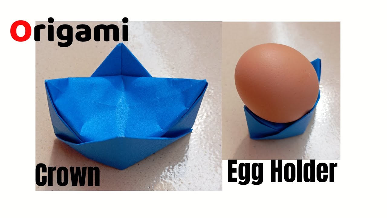 How to make an Easy Origami Egg Cup | Egg Holder | Egg Stand | Crown ...