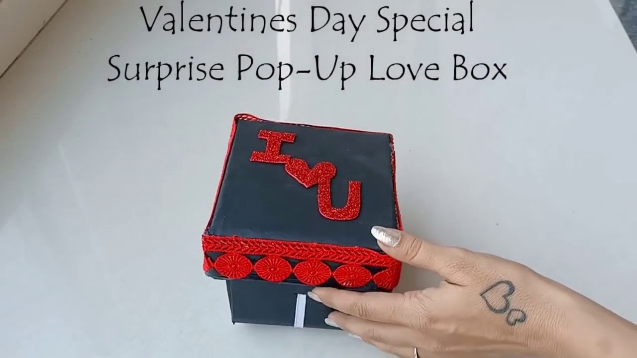 Valentine's day Special Pop-up Box Card Tutorial|| Valentine's Day ...