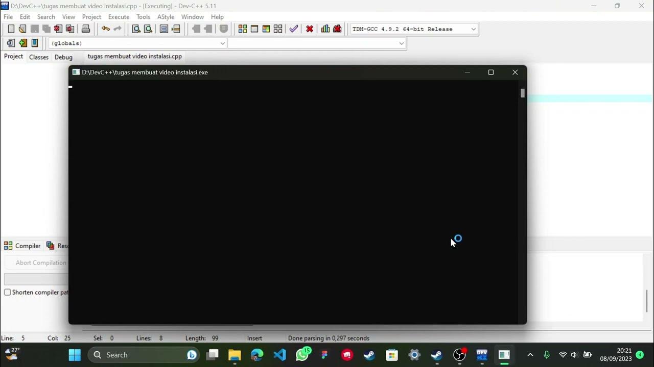 Menginstall DevC++ dan membuat program sederhana yang bertulisakan hello world - YouTube